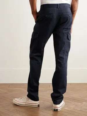 Mr P. Samuel Slim-fit Cargo Trousers - Blue