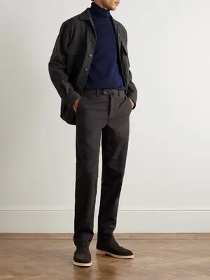 Loro Piana Carlo Hyannis Tapered Cotton-blend Trousers