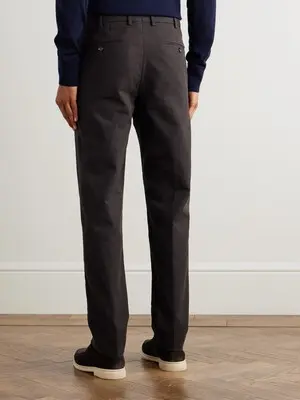 Loro Piana Carlo Hyannis Tapered Cotton-blend Trousers