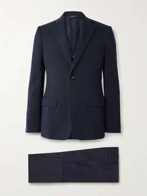 Loro Piana Loro Piana - International Pinstriped Virgin Wool Suit - Men - Blue  Navy