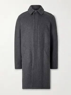 A.p.c. Auster Brushed Wool-blend Coat - Gray
