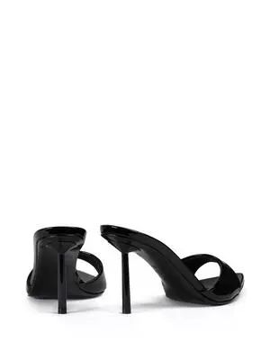 LE SILLA 80mm Bella Patent Leather Sandals - Black