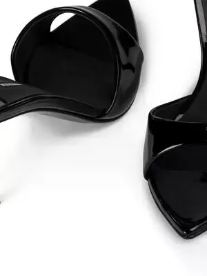 LE SILLA 80mm Bella Patent Leather Sandals - Black