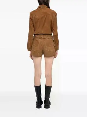 Zadig&Voltaire Buckle-fastening Suede Shorts