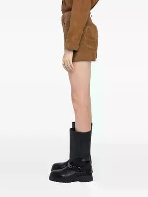 Zadig&Voltaire Buckle-fastening Suede Shorts