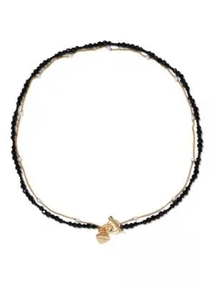 Bimba Y Lola Double-layer Necklace With Heart-shaped Logo Charm - Gold