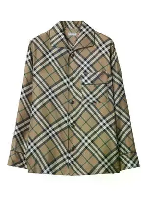 Burberry Check-pattern Silk Shirt