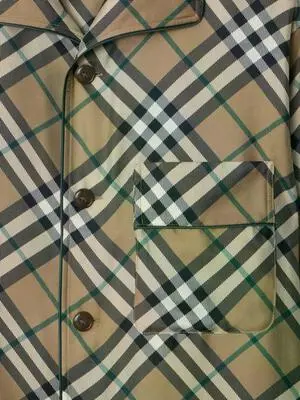 Burberry Check-pattern Silk Shirt