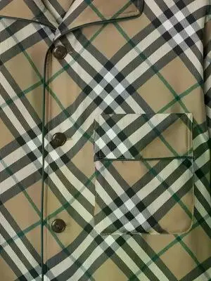Burberry Check-pattern Silk Shirt - Brown