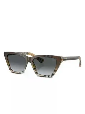 Burberry Check Pattern Cat-eye Sunglasses - Neutrals