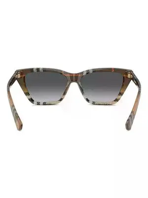 Burberry Check Pattern Cat-eye Sunglasses - Neutrals