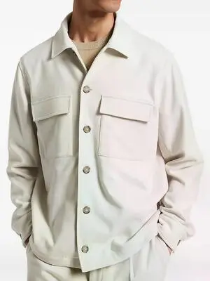 Peserico Double-pocket Button-front Jacket - Neutrals