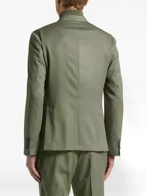Peserico Double-breasted Patch-pocket Jacket - Green