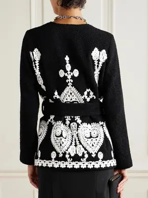 Loretta Caponi Elbaite Wool-blend Bouclé Jacket