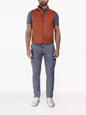 MOORER Calaf Quilted Gilet - Orange
