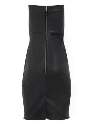 Rick Owens Strapless Leather Mini Dress