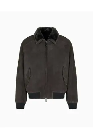 Emporio Armani Lamb Suede Shearling Blouson