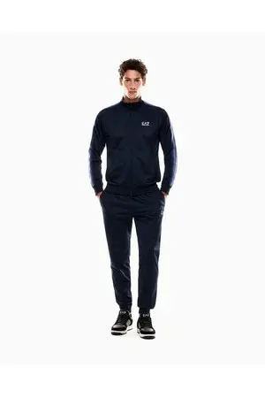 Emporio Armani Asv 7 Lines Tracksuit In Recycled Technical Fabric - Natural