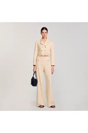 Sandro Tangoso Mini Leather Bucket Bag