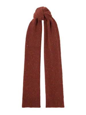 Gabriela Hearst Fokestone Ribbed Cashmere Scarf - Red