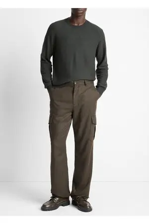 Vince Louie Relaxed Wool-blend Flannel Cargo Pant
