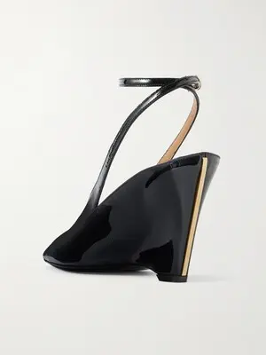 FERRAGAMO Arcadia Patent-leather Pumps - Black