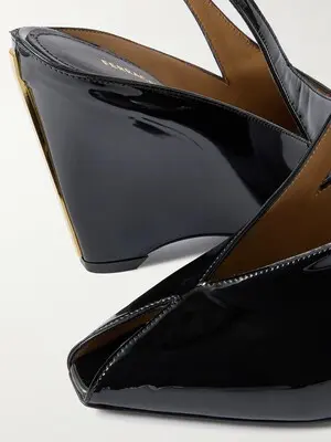 FERRAGAMO Arcadia Patent-leather Pumps - Black