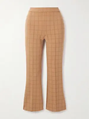 HIGH SPORT Kick Checked Stretch-knit Pants