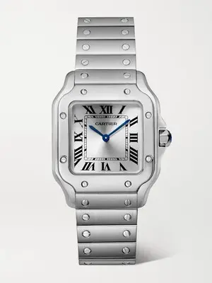 CARTIER Santos De 34.5mm Stainless Steel Watch - Gray