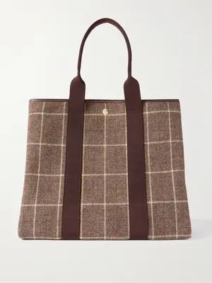 Rue De Verneuil Large Checked Tweed Tote