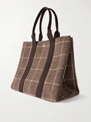 Rue De Verneuil Large Checked Tweed Tote
