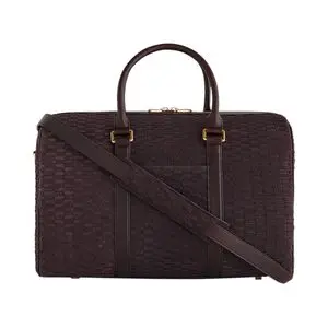 Kith Monogram Suede Traveler K40 Bag - Brown