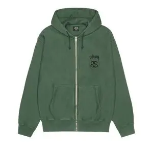 StÜssy Stock Link Zip Hoodie - Green