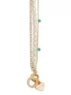 Bimba Y Lola Double-layer Heart-logo Necklace
