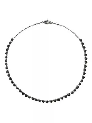 Bimba Y Lola Crystal Heart Necklace - Black