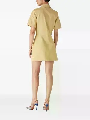 Casablanca Monogram Zip-front Mini Dress