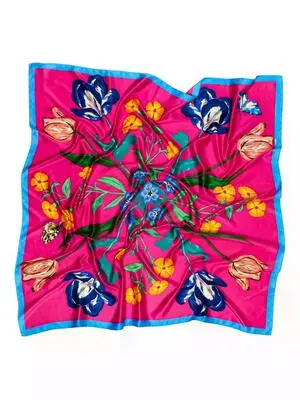 Bimba Y Lola Botanical-flower Scarf - Pink