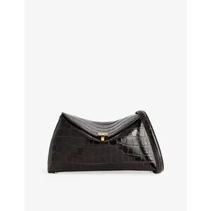 TOTEME T-lock Croco Leather Clutch