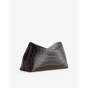 TOTEME T-lock Croco Leather Clutch