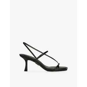 Steve Madden Locke Faux-leather Heeled Sandals - Black