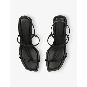 Steve Madden Locke Faux-leather Heeled Sandals - Black