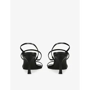 Steve Madden Locke Faux-leather Heeled Sandals - Black