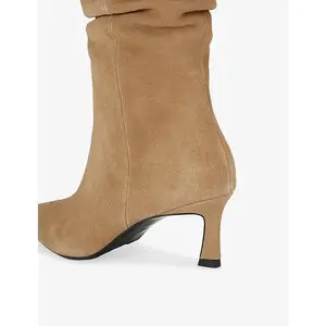 Kurt Geiger Stark Rouche Suede Knee-high Boots
