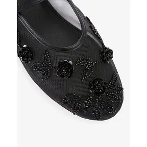 Kurt Geiger Nacy Embellished Mesh Pumps - Black