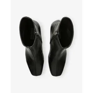 Steve Madden Hurst Faux-leather Heeled Boots - Black