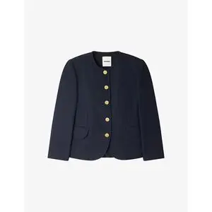Sandro Regular-fit Woven Jacket - Navy Blue