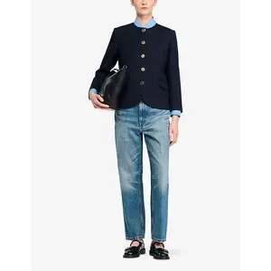 Sandro Regular-fit Woven Jacket - Navy Blue