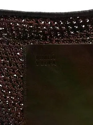 Bimba Y Lola Open-work Crochet Shoulder Bag