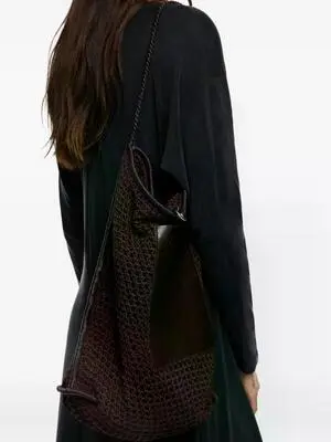 Bimba Y Lola Open-work Crochet Shoulder Bag