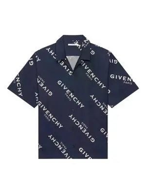 Givenchy Logo-print Short-sleeved Shirt - Blue